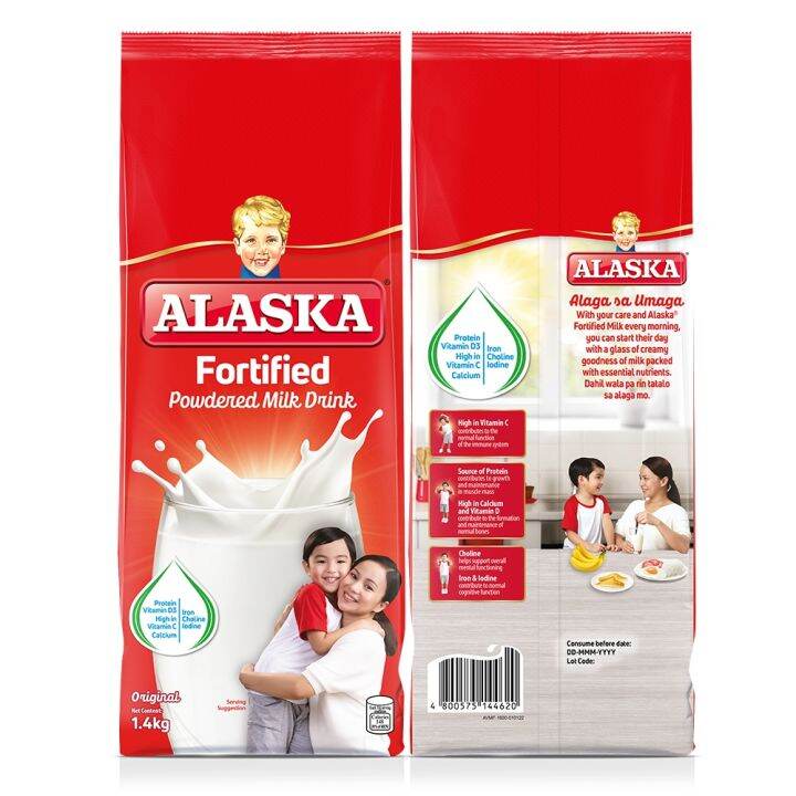 yimen3339962855 Alaska Fortified Powdered Milk Drink 1.4kg | Lazada PH
