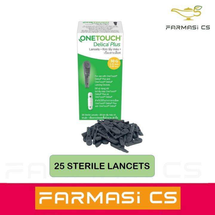 Onetouch Delica Plus 25 Sterile Lancets EXP: 11/2026 [ One touch ...