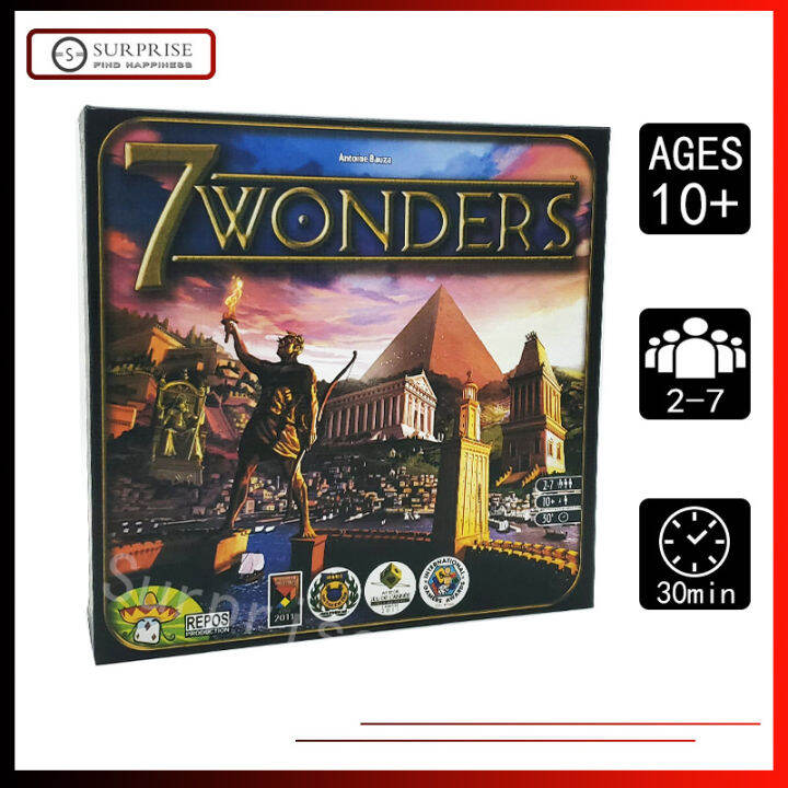 Board Game：7 WONDERS Popular Party Game | Lazada PH