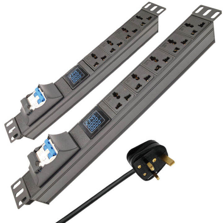 PDU Power Distribution Unit Network Cabinet Rack Power strip 16A 3500W Universal Outlet Dual ...