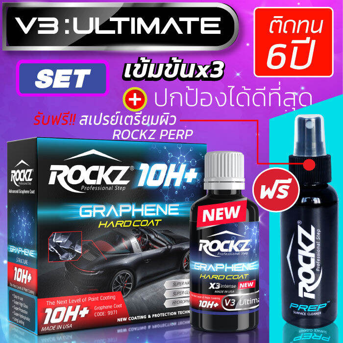 ใหม่! เคลือบแก้วกราฟีน ROCKZ 10H รุ่น V3 Ultimate (เข้มข้น 3 เท่า ...