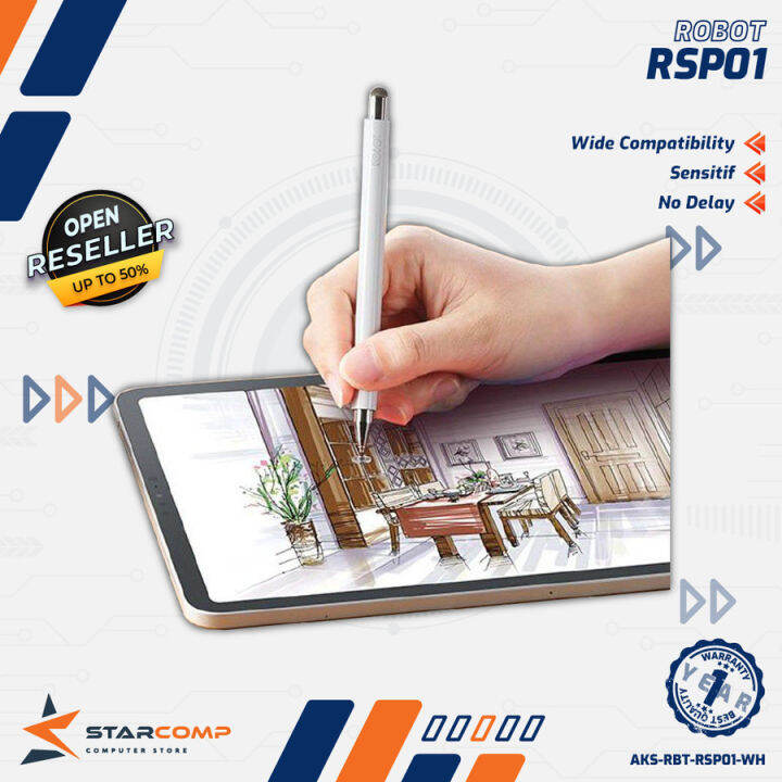 ROBOT RSP01 Universal 2 in 1 Capacitive Stylus Pen for Mobile Tablet ...