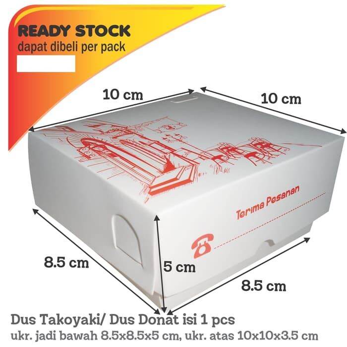 PROMO!!! Box Takoyaki 10x10 uk atas Foodgrade SEDIA Kemasan makanan box ...