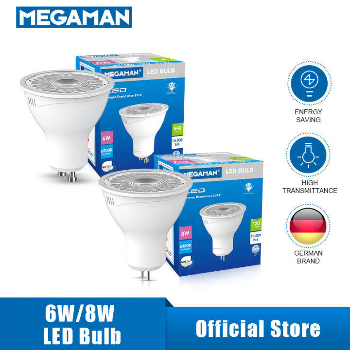 Megaman LED GU5.3/GU10 6W/8W Track Light Bulb MR16 3000K 4000K 6500K Reflector Downlight Spot ...