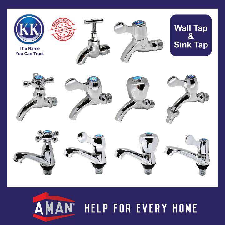 KK BRAND Bib Tap Faucet Bibtap Chrome Wall Tap Pillar Tap Sink Tap ...