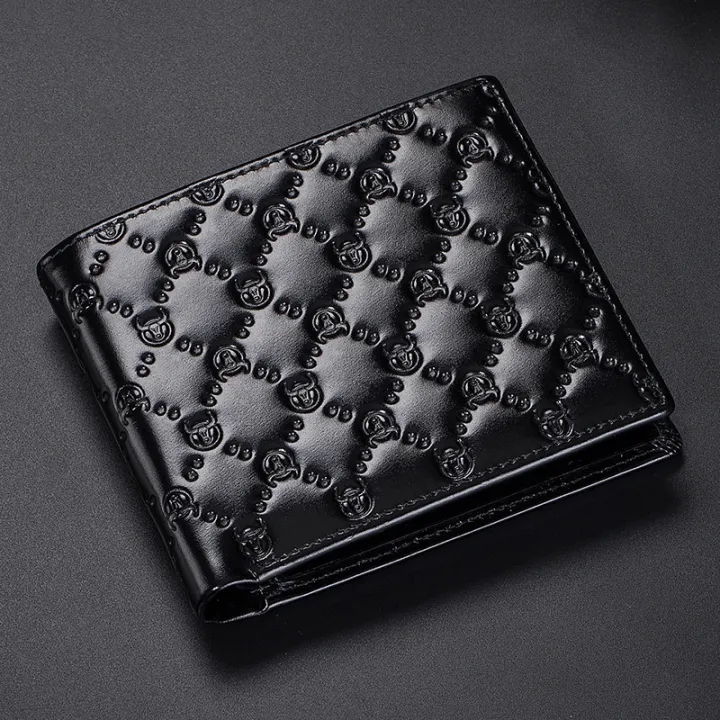 BUFF CAPTAIN 0204ผู้ชายหนังแนวนอนและแนวตั้งกระเป๋าสตางค์หนังวัวชั้นแรก ...