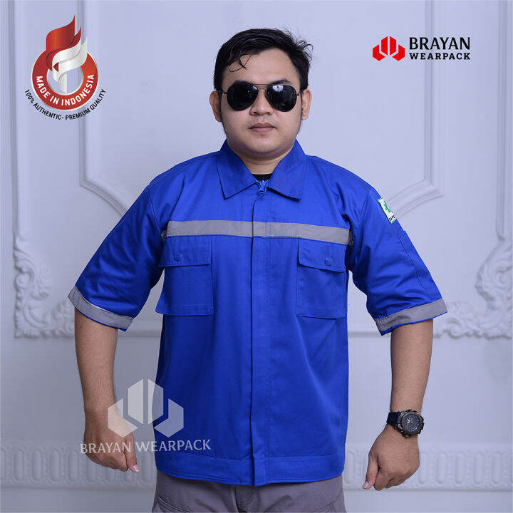 Wearpack Safety Lengan Pendek Perlengkapan Keamanan Kerja Pakaian Kerja ...