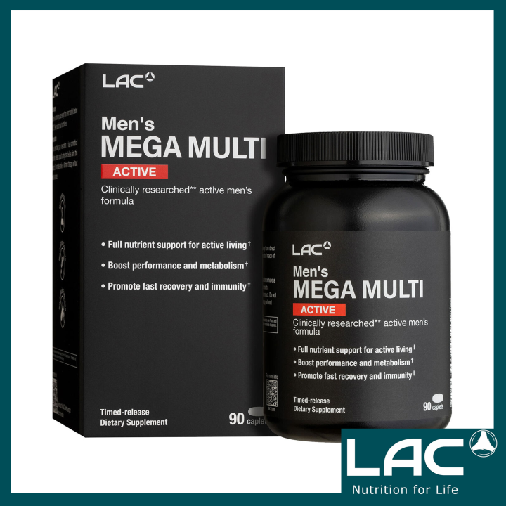 LAC Men's Mega Multi Active 90 Caplets (best by: December 2025) | Lazada PH