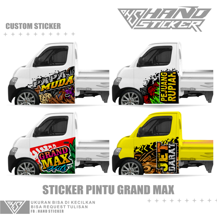 Sticker Decal Print Custom Pintu Depan Grand Max Pickup Bisa Request Desain | Lazada Indonesia