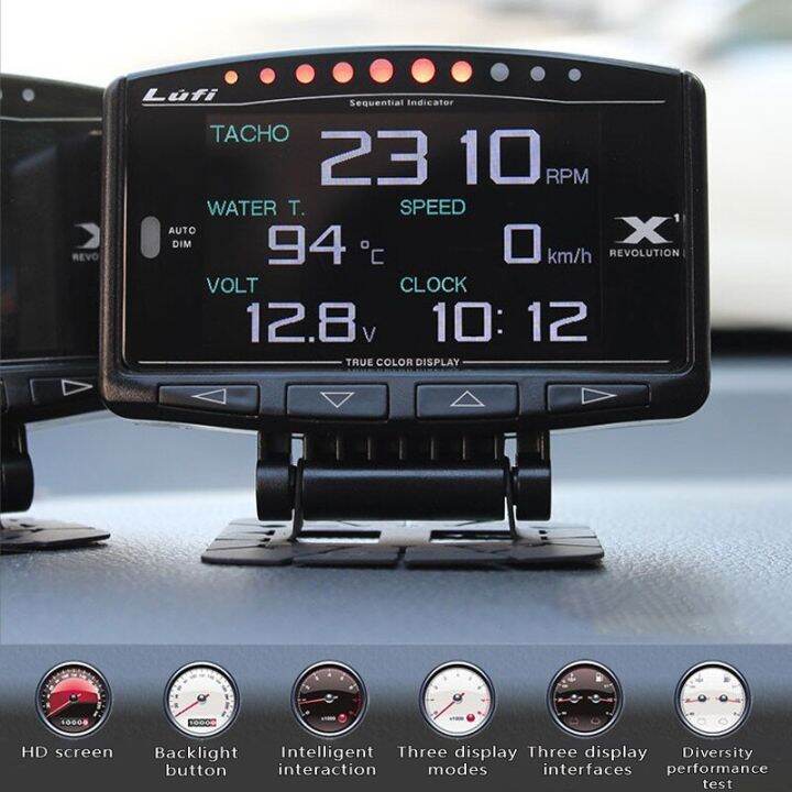 (Lufi X1) REVOLUTION OBD OBD2 SMART DIGITAL MULTI METER GAUGE (English ...