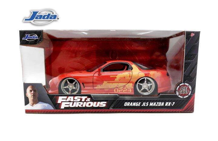 JADA 1:24 METAL DIE CAST FAST & FURIOUS ORANGE JLS MAZDA RX-7 (ORANGE ...