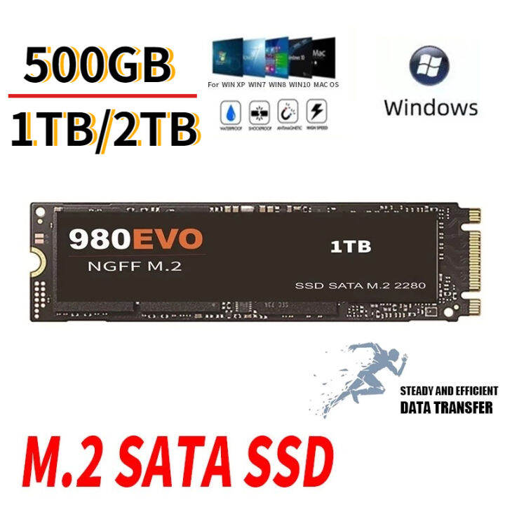 M2 SSD 500GB 1TB 2TB HDD Hard Drive M.2 SSD Solid State Drive M2 SATA NGFF ฮาร์ดดิสก์ภายในสำหรับ ...