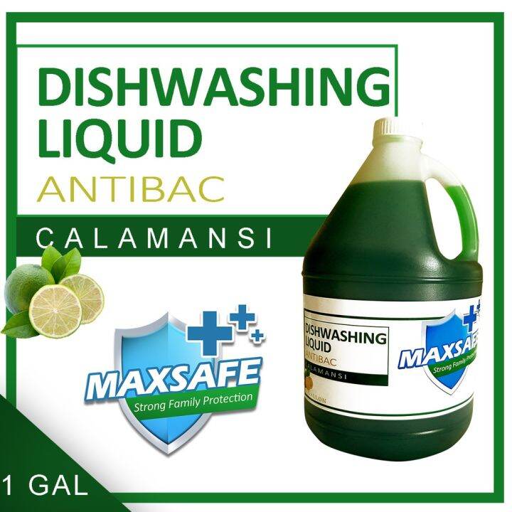 snap up 1 GALLON Maxsafe Dishwashing Liquid Calamansi Antibacterial - (DWL Antibac) | Lazada PH