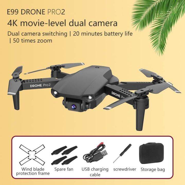 E99 RC Drone With 4K HD Camera 360 Degree Flip Aerial Photography Helicopter Foldable Quadcopter ...