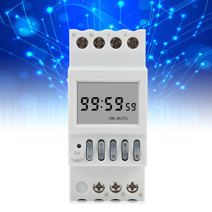 TM627 Cycle Timer Digital DIN Rail Mount Power Switch Timer Relay Power ...