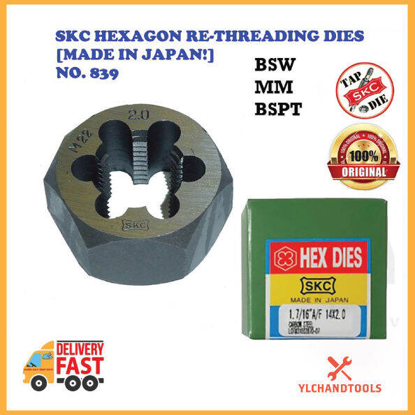 *SKC* SOLID HEXAGON DIES THREAD CARBON STEEL 839 | Lazada