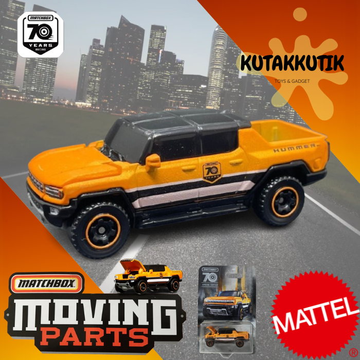 Matchbox Moving Parts Mobil Listrik 2022 Hummer EV Orange Special ...