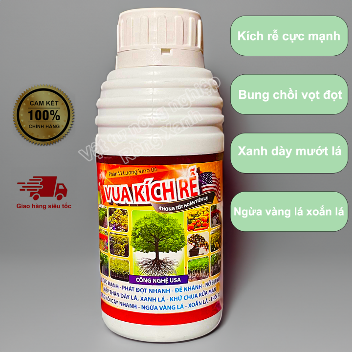 Phân bón kích rễ cực mạnh bung chồi mập thân phục hồi cây xanh dày lá (vua kích rễ 500ml ...