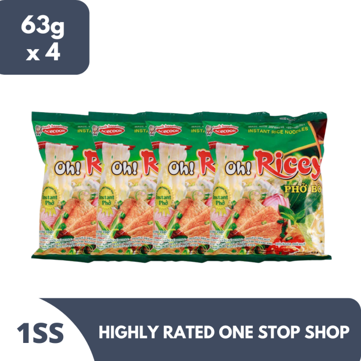 Oh! Ricey Pho Instant Rice Noodle 63g x 4 | Lazada PH
