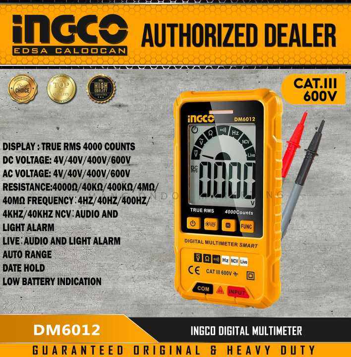 INGCO DIGITAL MULTIMETER "(DM6012) | Lazada PH