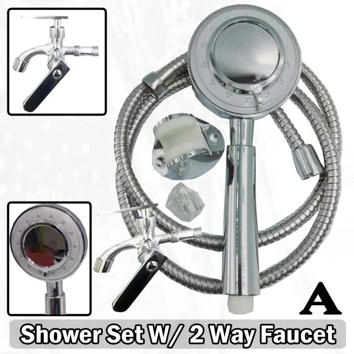 Vhorse Pressurized 3-Speed Telephone Shower Set With Two-Way Faucet ...