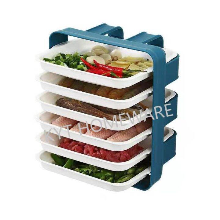 🔥SG LOCAL STOCK🔥 Stackable Multi-Layer Food Storage Tray Steamboat ...
