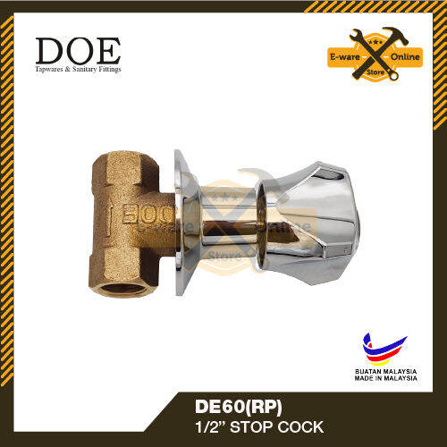 DOE Stop Cock Water Tap 1" Stop Cock DE60 DE60A Concealed Shower Stop ...