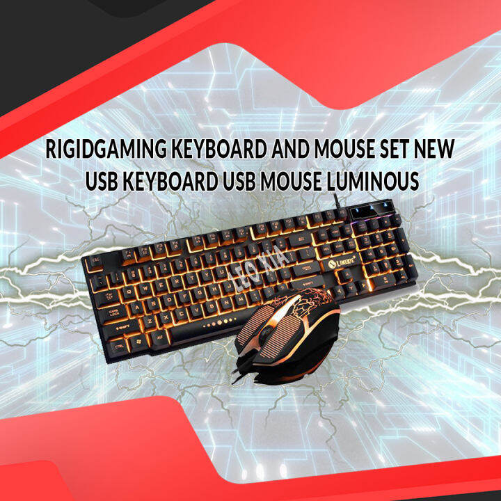 RIGIDGAMING GMK100 Colorful LED Backlight Ergonomic Mechanical Gaming ...