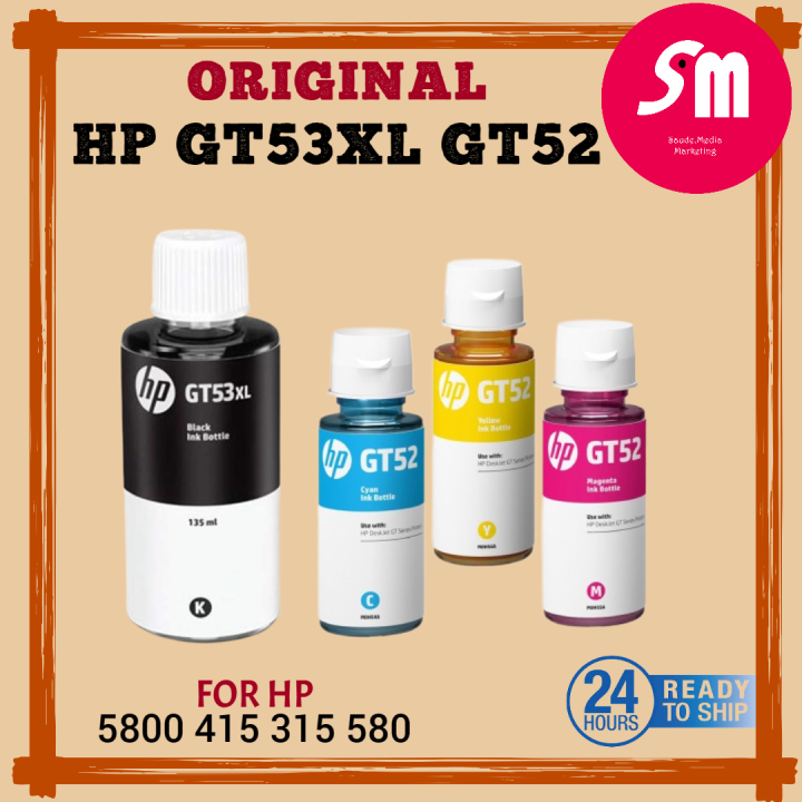 Original HP GT53XL GT51XL 53XL GT51 GT52 Ink for HP Smart Tank 580 HP ...