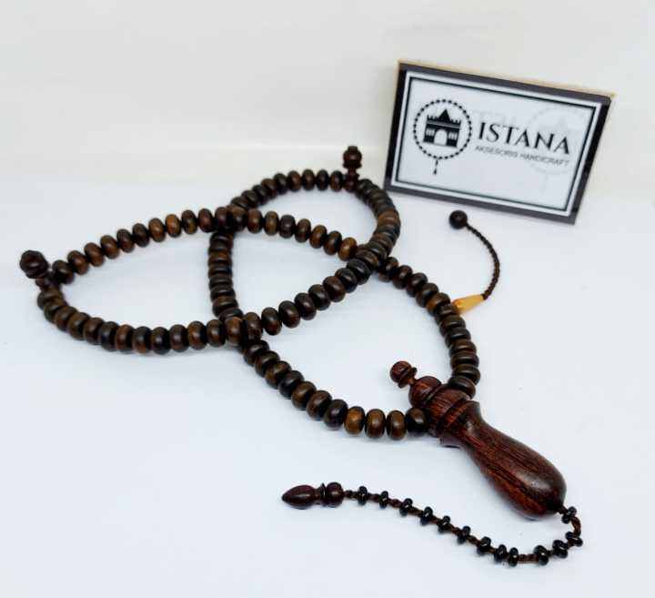 tasbih teras gemunggal kayu kemuning hitam | Lazada Indonesia