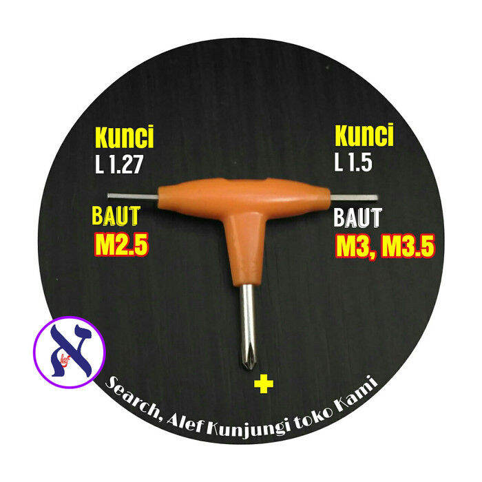 Obeng plus Kunci L T segitiga Allan key | Lazada Indonesia