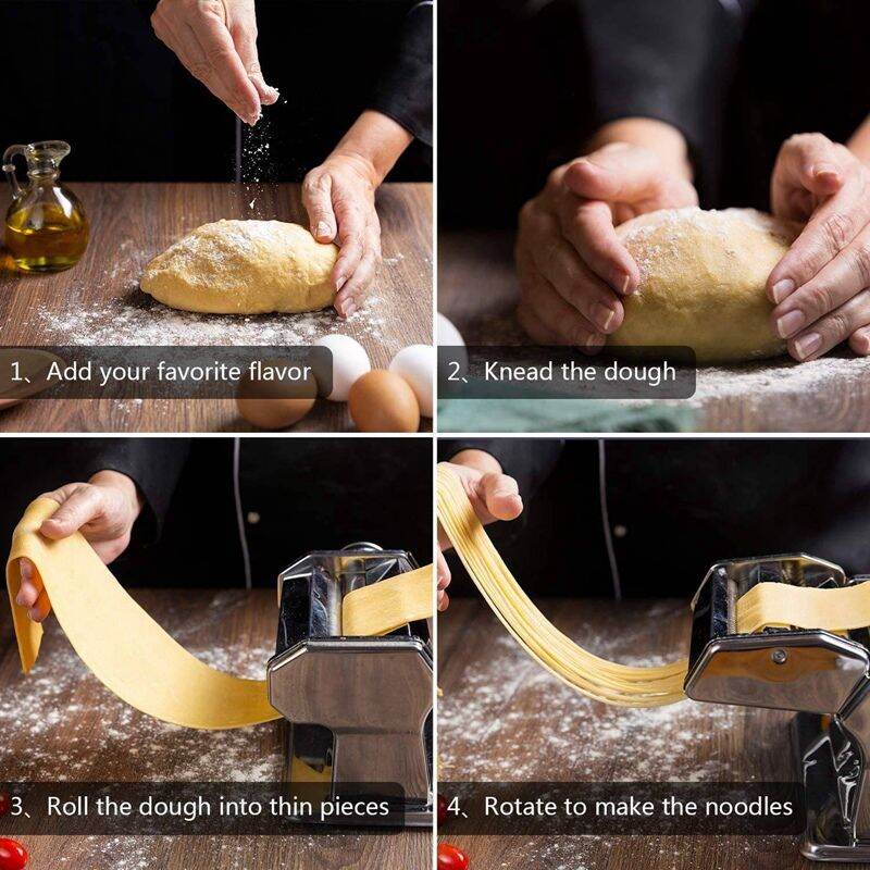 Pasta Maker Machine Hand Crank - Roller Cutter Noodle Makers Best for ...
