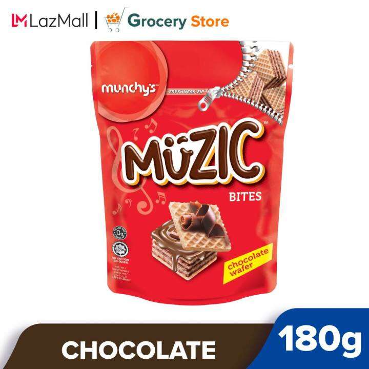 Munchy's MUZIC CHOCOLATE WAFER BITES 180gm | Lazada