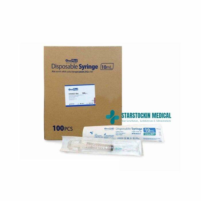 Spoit 10 cc ml Onemed Disposable Syringe Box Isi 100 pcs | Lazada Indonesia