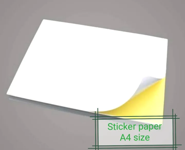 25pcs A4 SIZE Printable Sticker paper Satin/High Gloss | Lazada PH