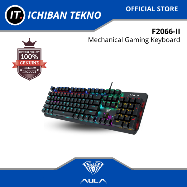 AULA F2066-II Wired Mechanical Gaming Keyboard 60 million times Keylife ...