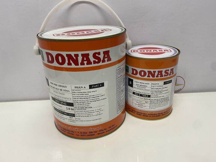 Sơn sàn bê tông Donasa /Floor coating Paint màu xanh lá lợt DEF 9280 3L ...