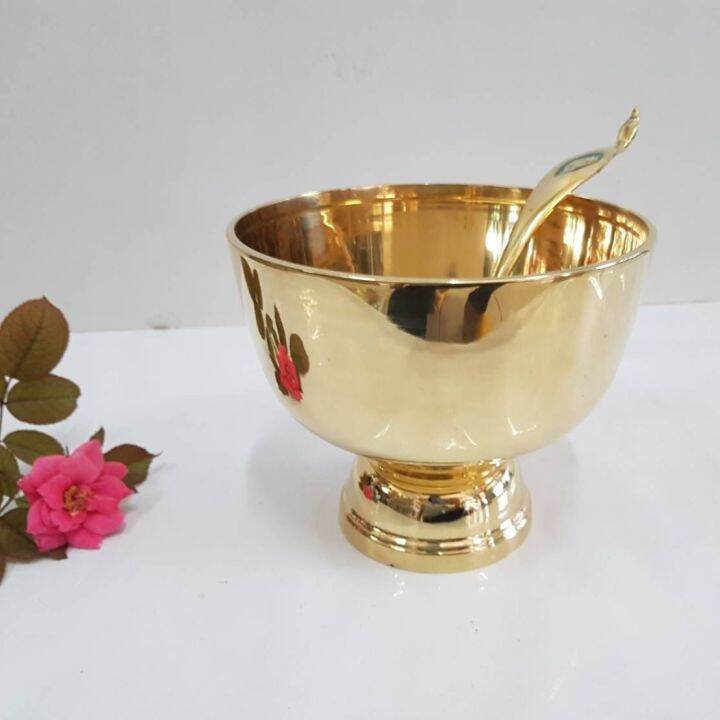 Brass Byfa SET1291ขัน ร.5 ขนาด 6นิ้ว รวมทัพพี ขัน ร.5 ขนาด 6นิ้ว ขันมี ...