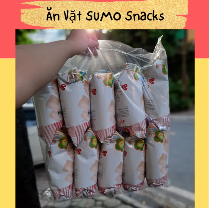 Bịch 10 gói Bim Bim Snack Tôm Miếng Oishi 40g-Ăn Vặt Sumo Snack | Lazada.vn