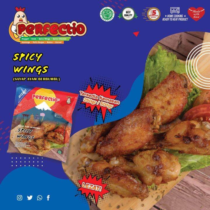 Perfectio Spicy Wings 500gr Sayap Ayam Berbumbu | Lazada Indonesia