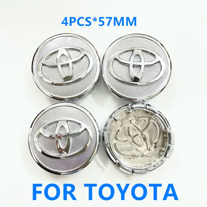 NT| 4x 57mm Toyota Emblem Car Wheel Center Cap Car Sticker Hub Cap ...
