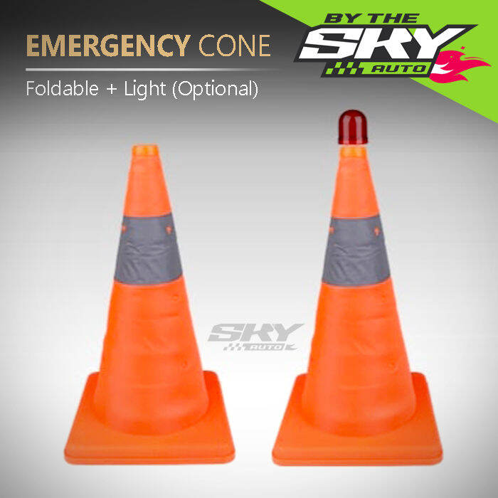 Foldable Traffic Cone Kerucut Lipat Emergency Lampu Parkir Stop Darurat | Lazada Indonesia
