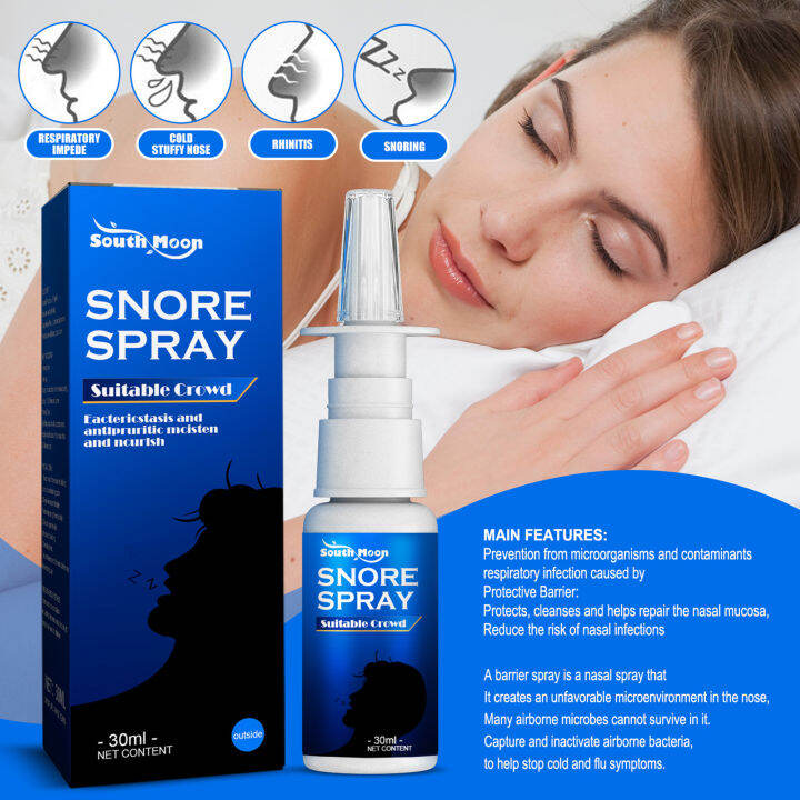 South Moon 30ml Snore Spray Herbal Ingredients Reduce Snoring Improve ...