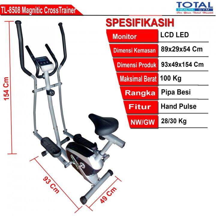 sepeda statis duduk dan berdiri tl 8500 | Lazada Indonesia