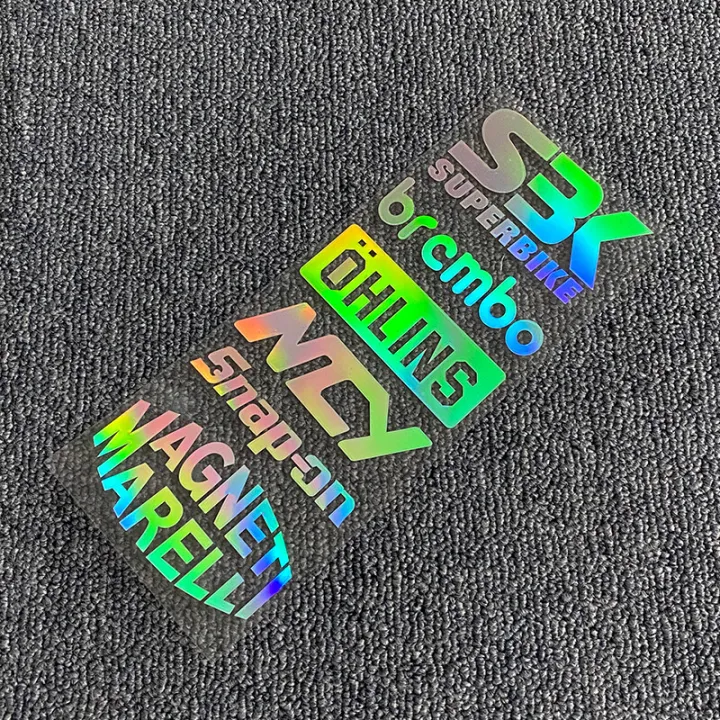 1Set Rainbow Motorcycle Side Strip Stickers MOTOGP SBK Body Reflective ...