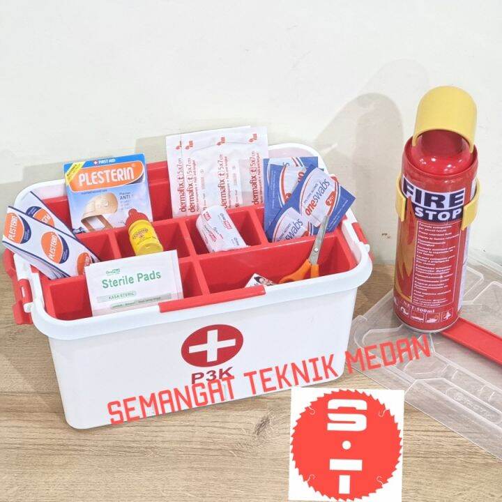 PAKET BOX KOTAK FIRST AID KIT P3K EMERGENCY RACUN API MOBIL FIRESTOP ...
