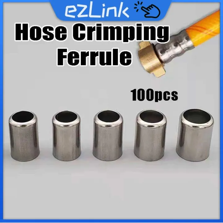 100Pcs Hose Crimping Ferrule / High Pressure Hose Crimp Ferrule 14.5mm ...