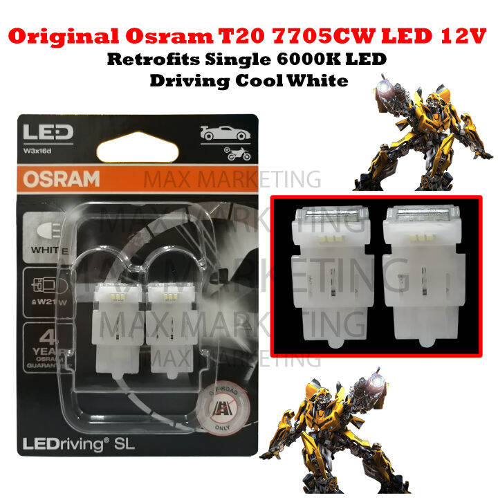 Original Osram T20 7705CW LED 12V LED Retrofits Single 6000K LED ...