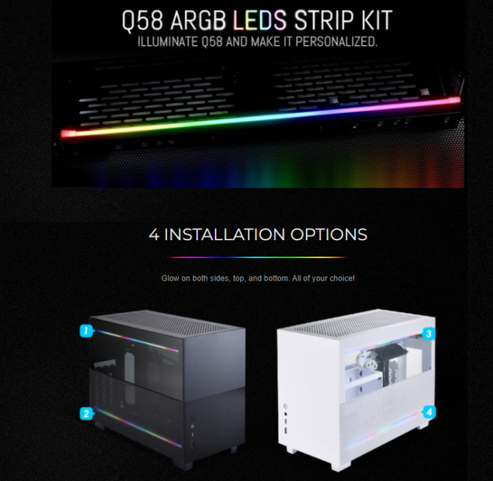 # LIAN LI Q58 ARGB LEDs Strip Kit # [BLACK/WHITE] | Lazada