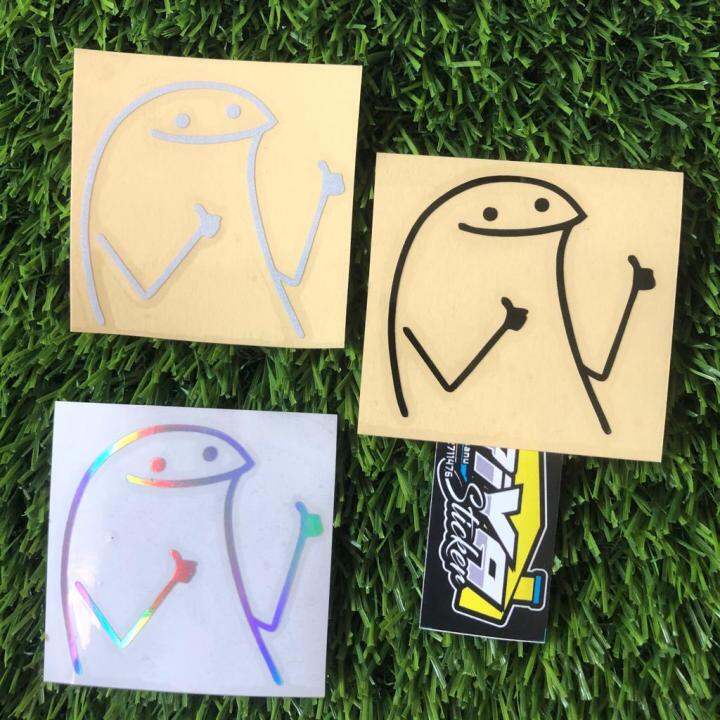 STICKER MIDDLE FINGER PUCEK ANIMASI OKAY OKE LUCU STIKER VIRAL | Lazada ...